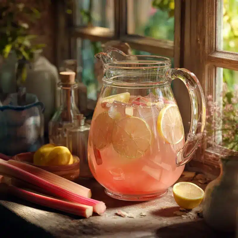 Rhubarb Lemonade Recipe: Refreshing Vegan Summer Drink