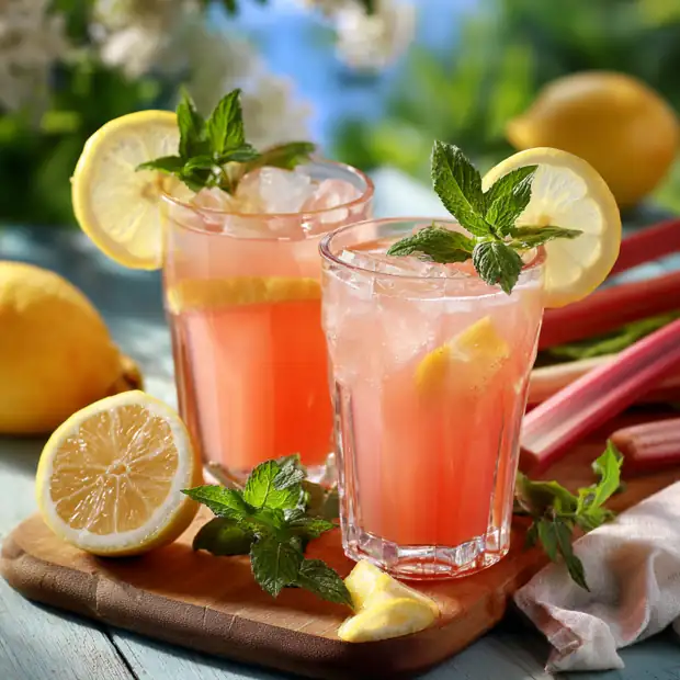 Rhubarb Lemonade Recipe: Refreshing Vegan Summer Drink