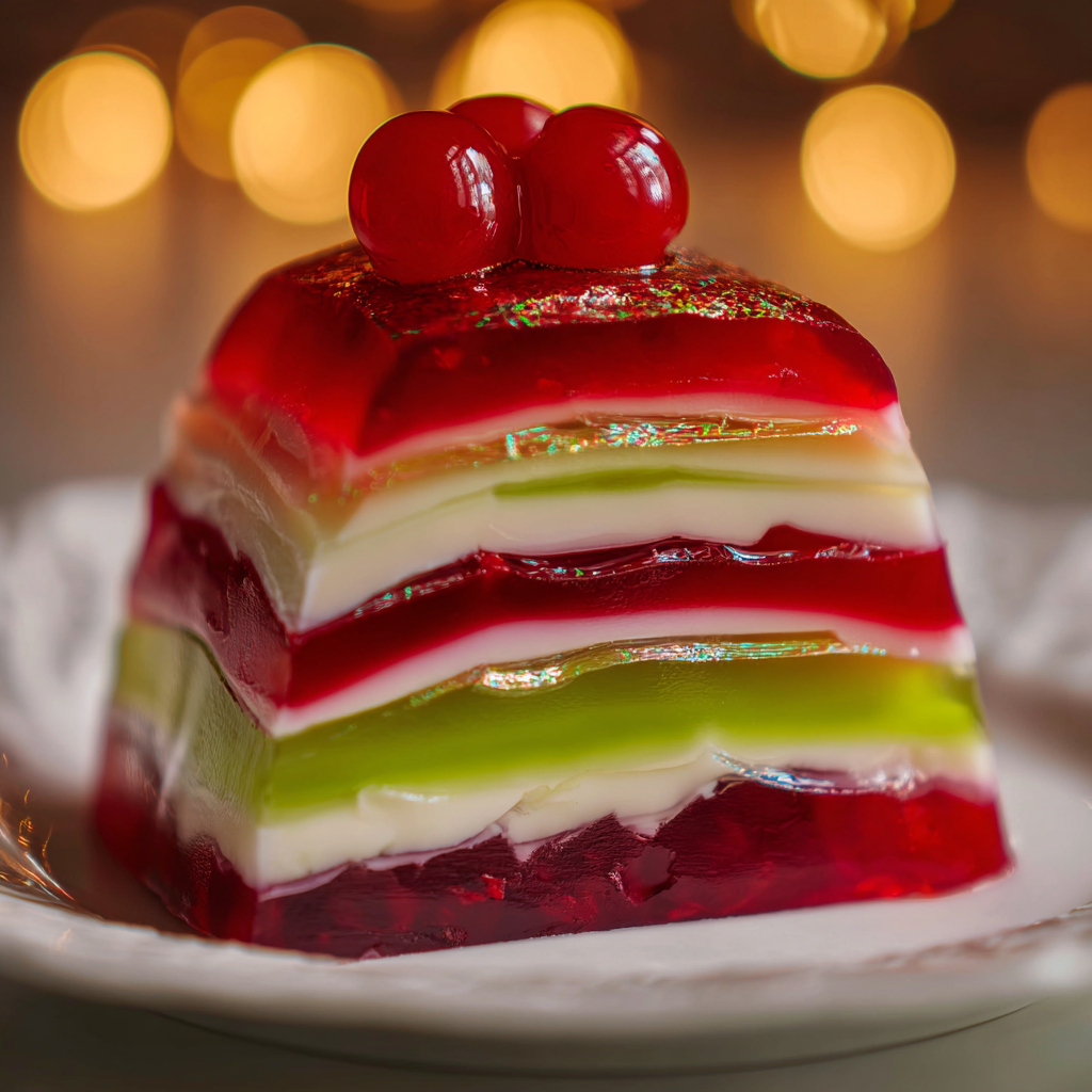 Festive Layered Christmas Jello Recipe