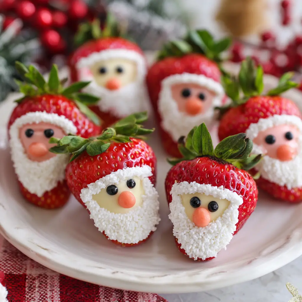 Strawberry Santas: Healthy No-Bake Christmas Dessert