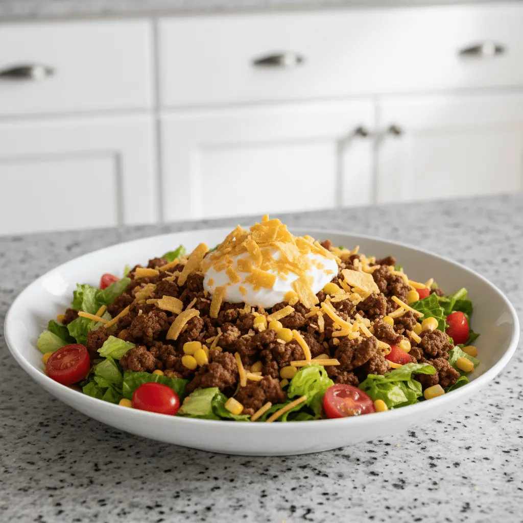 Beef Confetti Taco Salad: Your New Favorite Dinner!
