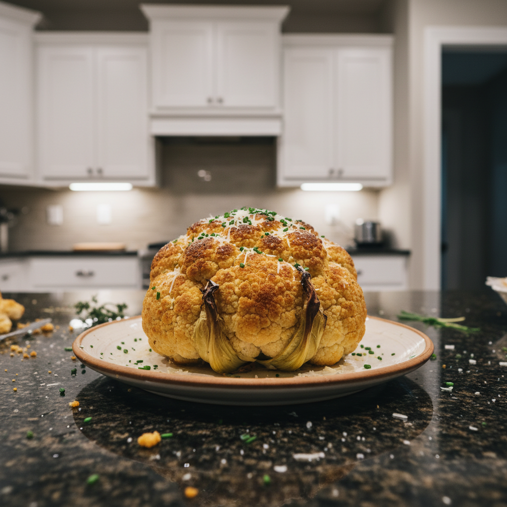 Best Whole Roasted Cauliflower Recipe with Lemon-Herb Gremolata